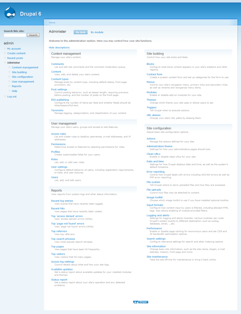 Drupal 7 : primeiras impressões – Biblioteconomia Nerd